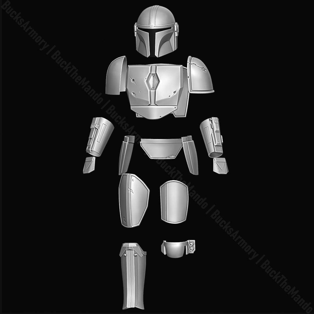 The Mandalorian - Din Djarin "pre-beskar" Armor 3D Print Files Bundle ...