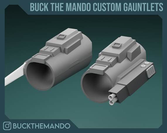 Custom Mandalorian Gauntlets / Vambraces 3D Printable STL - Etsy Finland