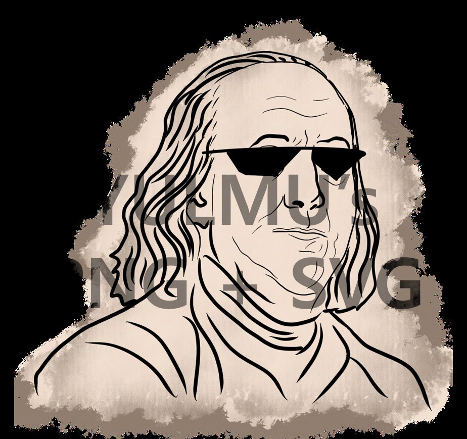 Benjamin Franklin / PNG SVG available | Etsy