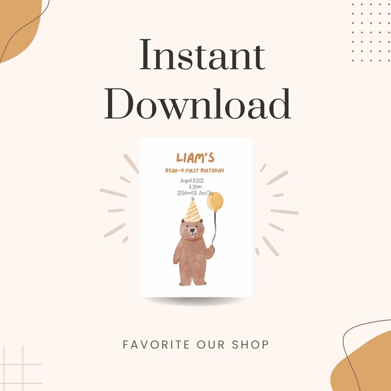 Beary First Birthday - Etsy