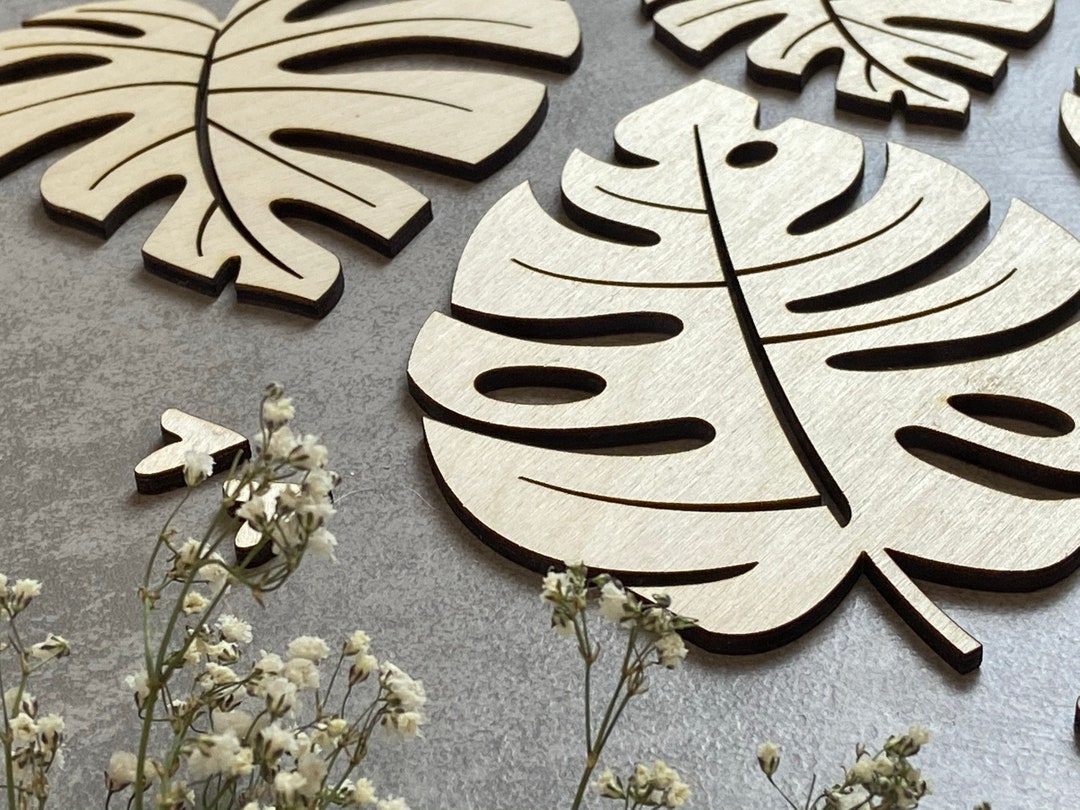 Monstera Leaf Made of Wood Monstera Decor Monstera Coasters Monstera ...