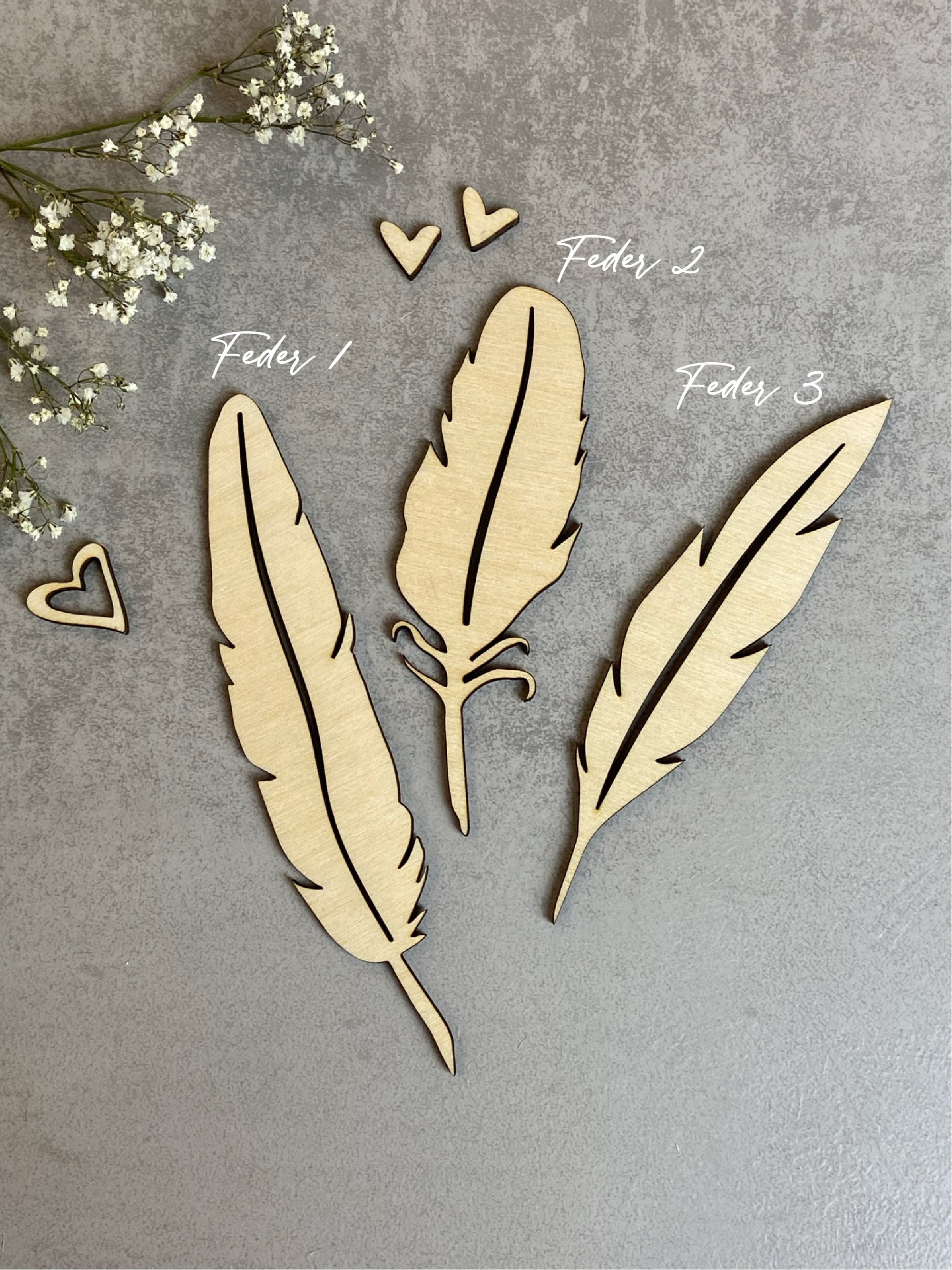 Feder aus Holz Feder Deko Feder Mobile Frühling | Etsy