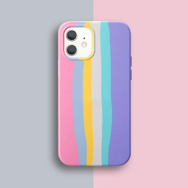 Rainbow Phone Case for Iphonex XR 11 12 Pro Max Silicone Color - Etsy