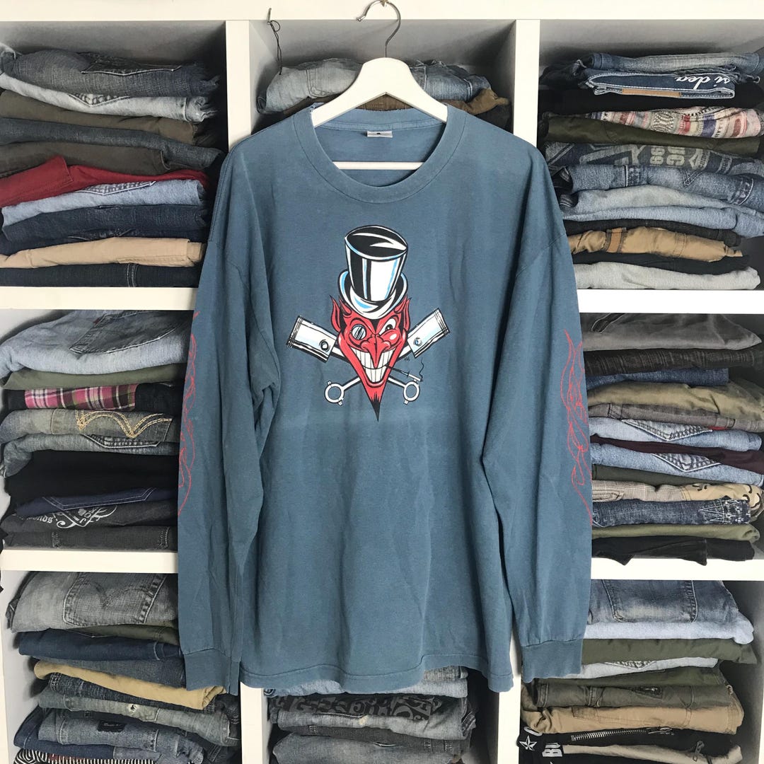 Rare 90s Kozik Rabbit Red Devil Ghost Longsleeve Shirt - Etsy