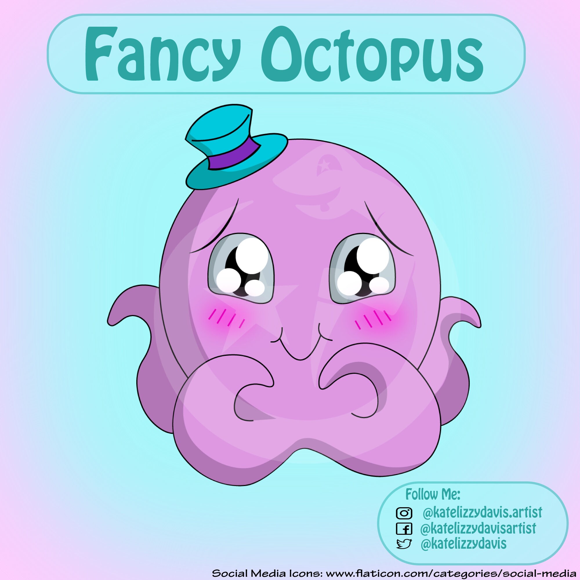 Fancy Octopus Personalised Emote for Twitch YouTube Discord | Etsy