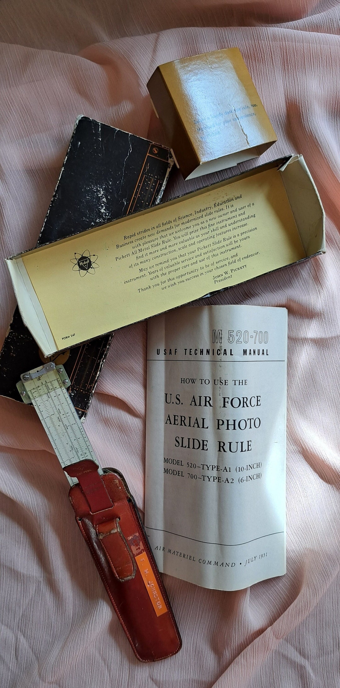 1951 All Metal Slide Rule/u.s. Air Force Aerial Photo Model N700 T 6 ...