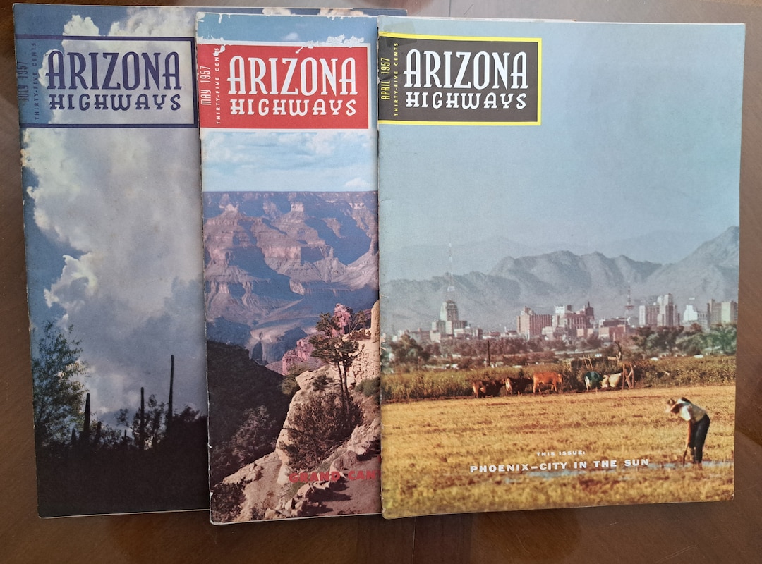 Arizona Highways Magazines 1957/ (3) April, May &july Issues/magazines ...