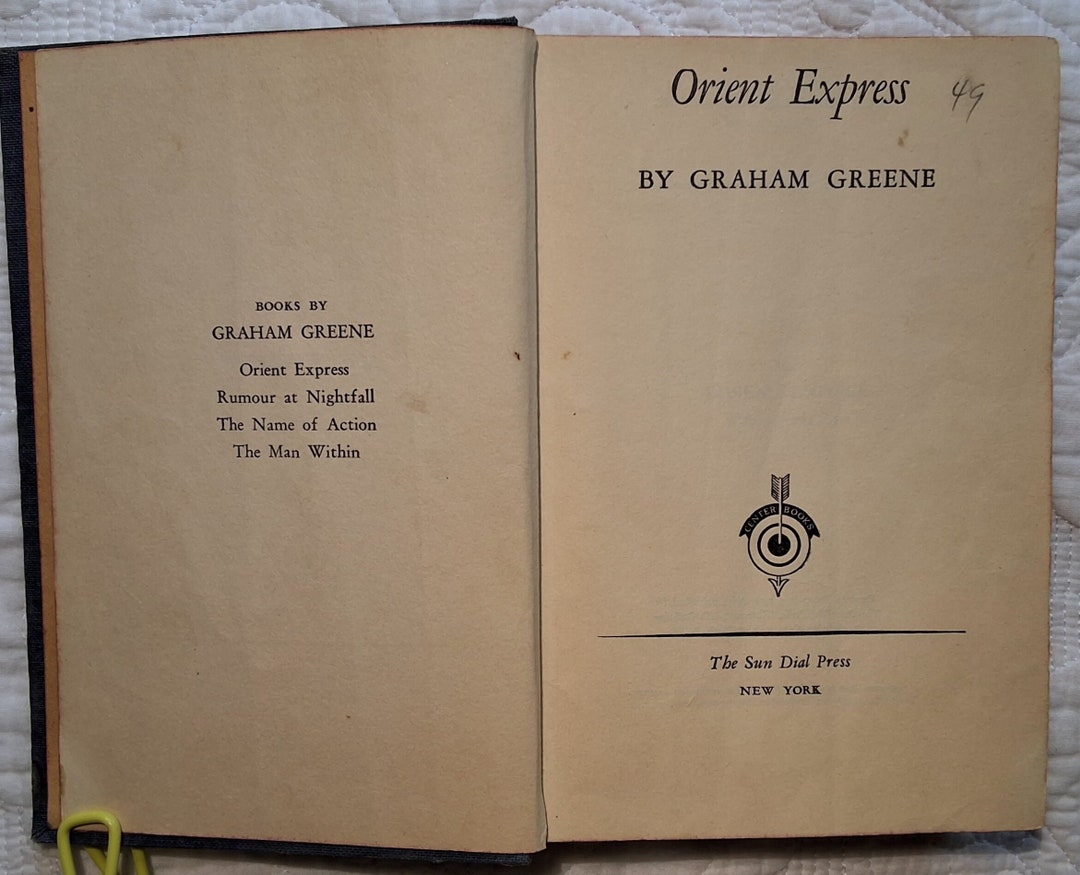 Orient Express by Graham Greene/center Books Edition October 1942 ...