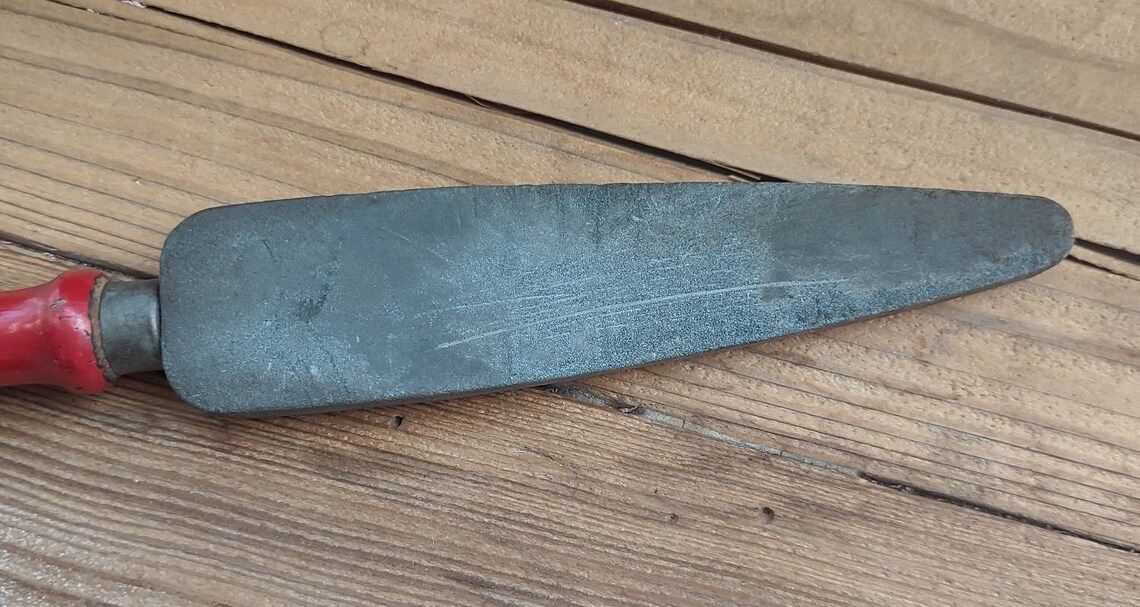 Vintage Red Handle Sharpening/hone Stone - Etsy