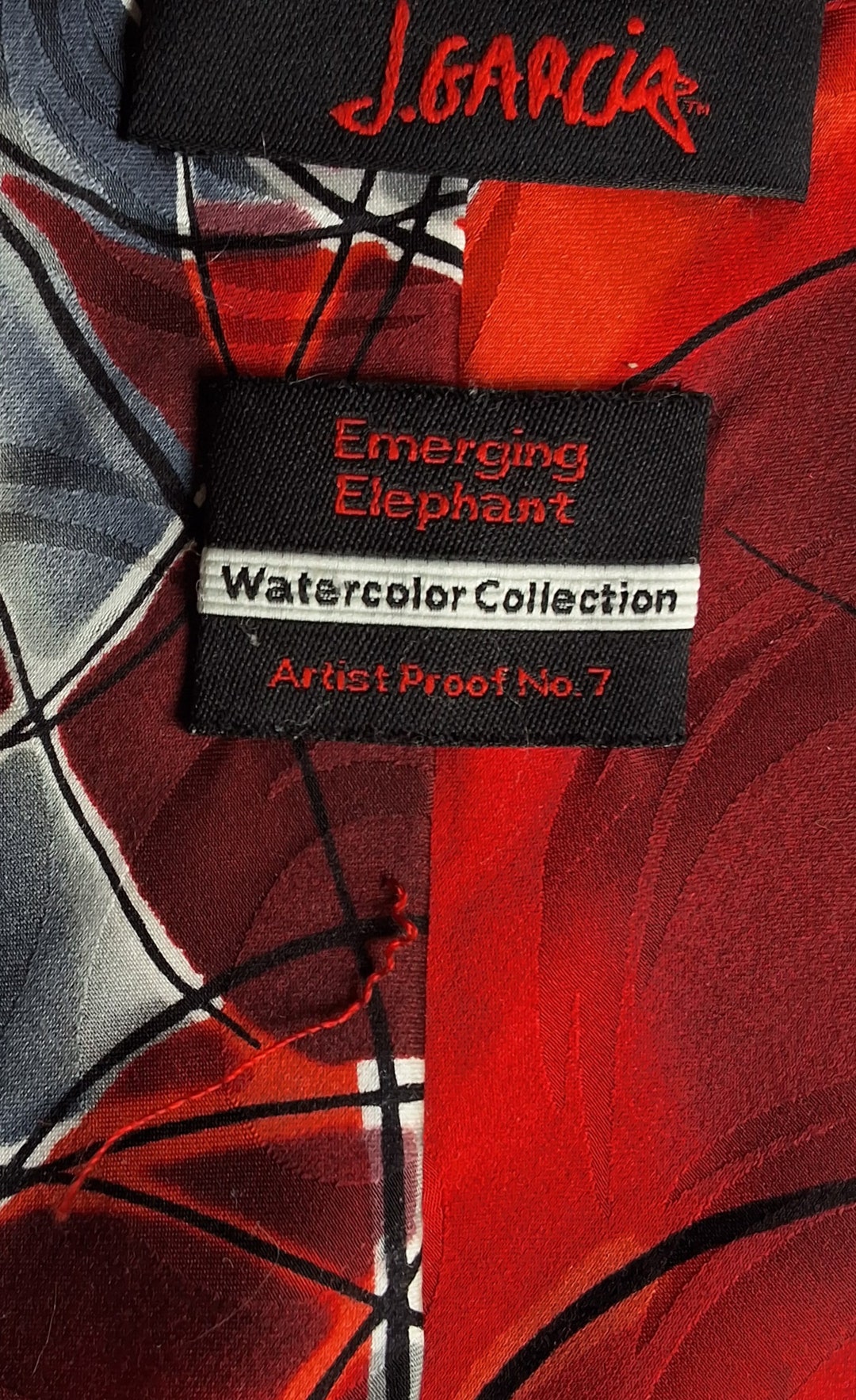 Jerry Garcia Necktie/watercolor Collection "emerging Elephant"/artist ...
