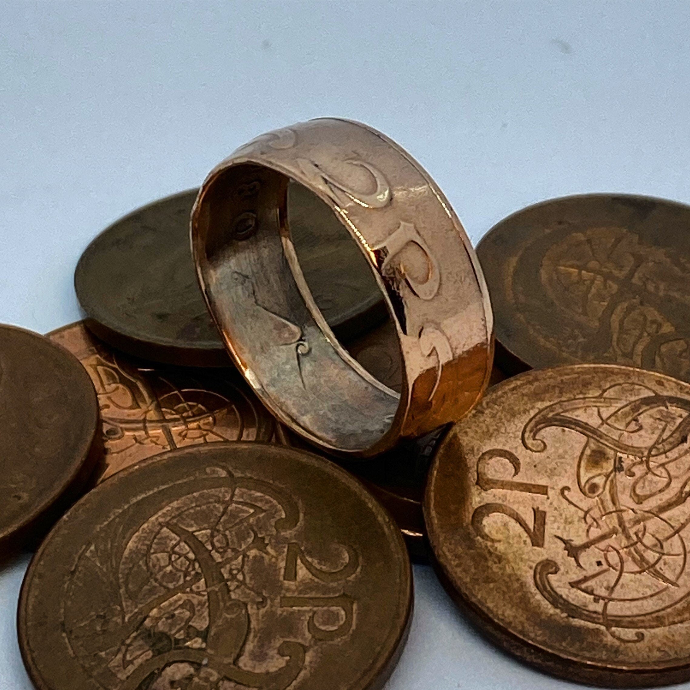 1980 Irish pre Euro 2P Coin Ring | Etsy