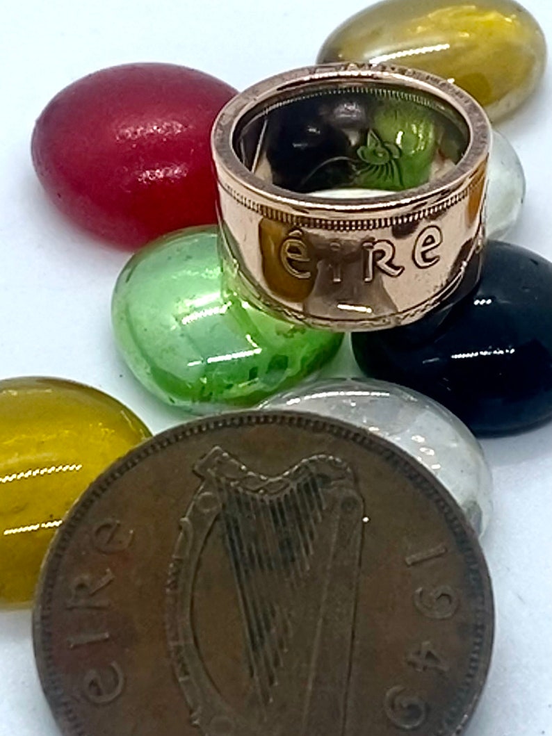 1968 Irish Penny (pingin) Coin Ring Size 6.5 US - Etsy