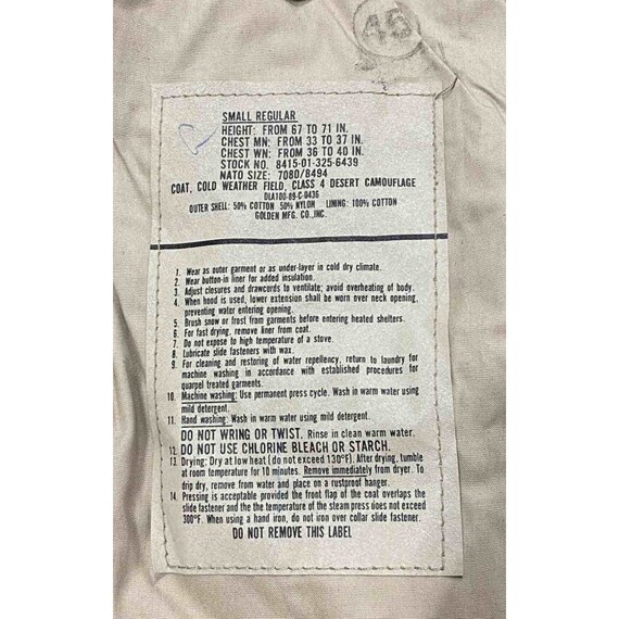 Genuine US Army M65 Field Jacket 3 Colour Desert NEW - Gem