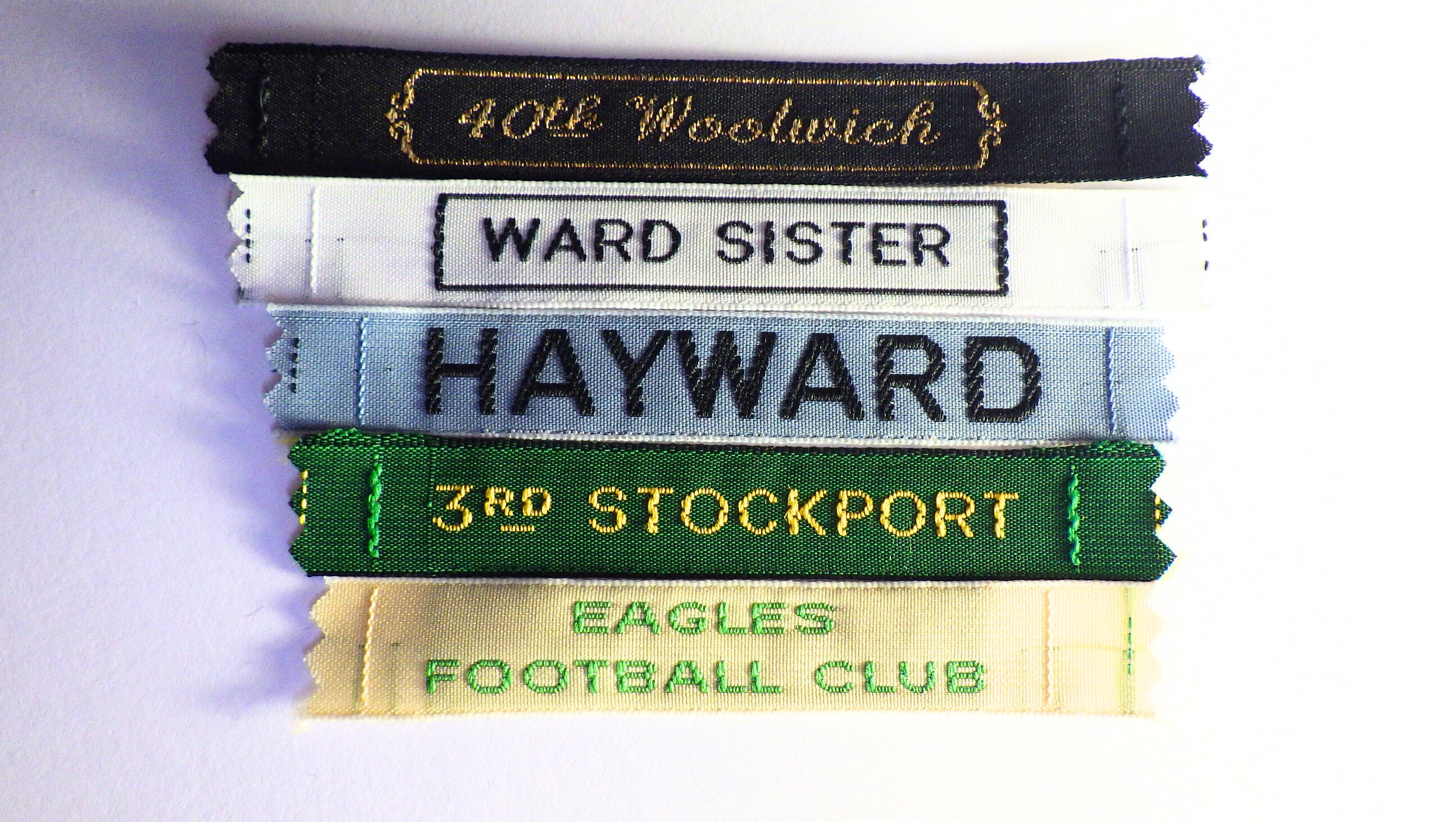 Pre-cut 12mm Sew on Woven Name Tapes/school Labels/id Labels/scout ...