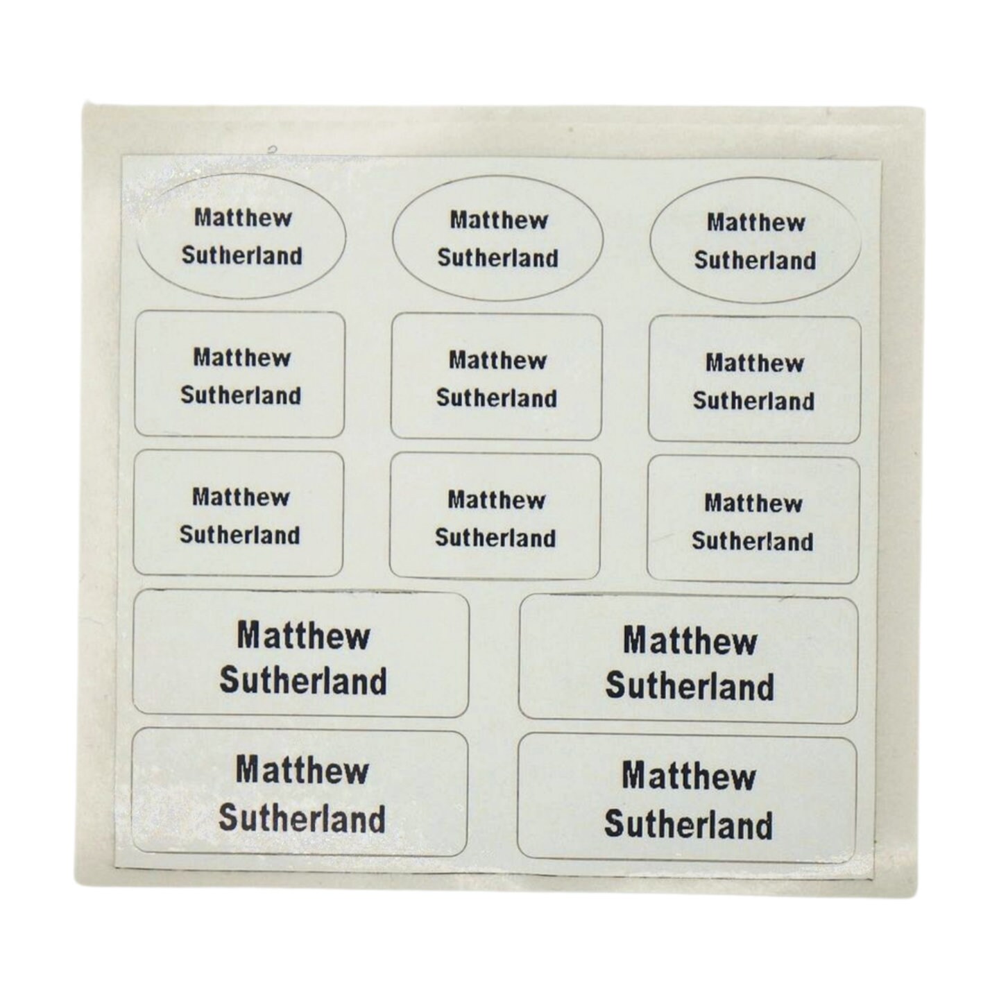 Mixed Shaped Small Stick on Labels Personalised Stickers, Clothing ...