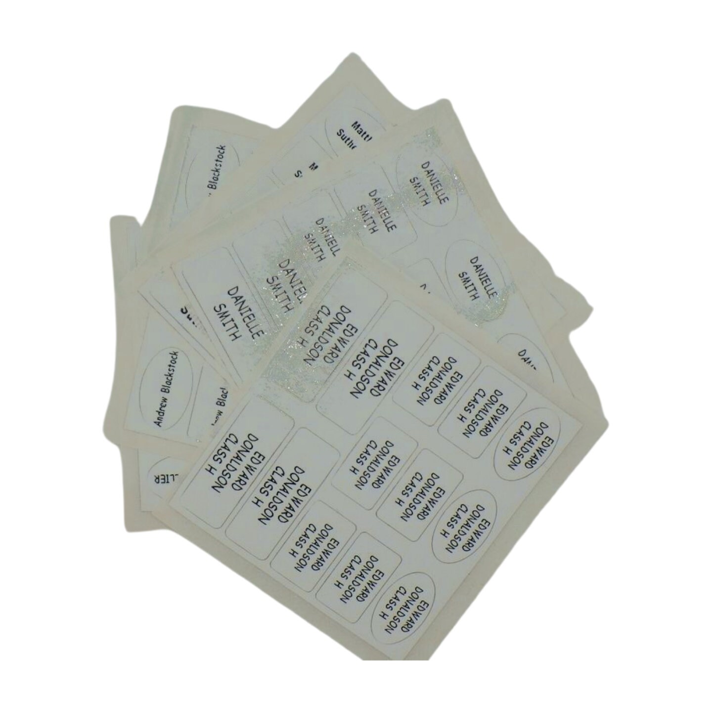 Mixed Shaped Small Stick on Labels Personalised Stickers, Clothing ...