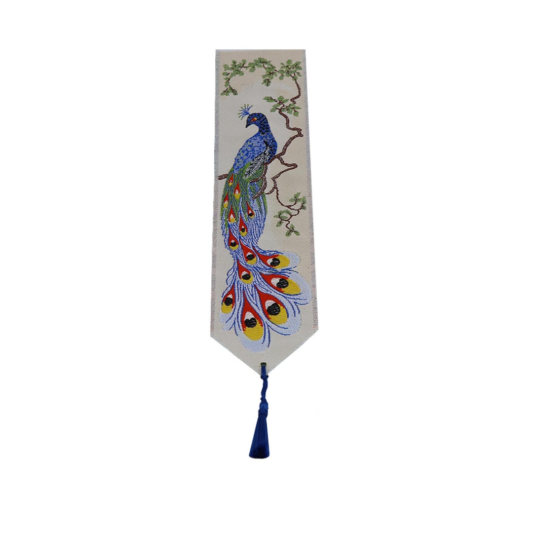 1048 Peacock - Woven Bookmark - Etsy