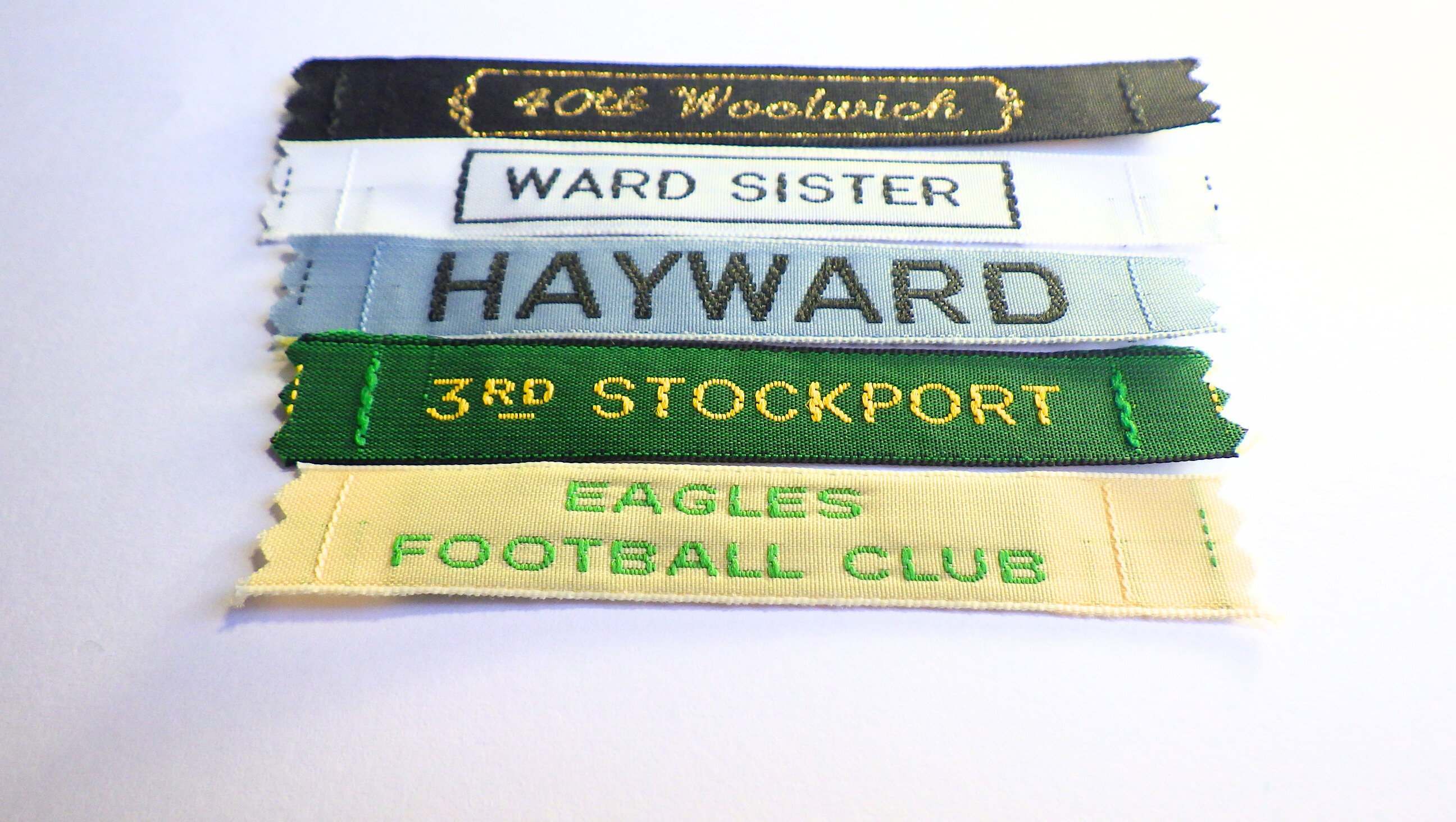 Pre-cut 12mm Sew on Woven Name Tapes/school Labels/id Labels/scout ...