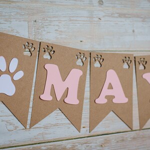 Personalised Puppy Banner, Custom Birthday Bunting, Occasion Garland ...
