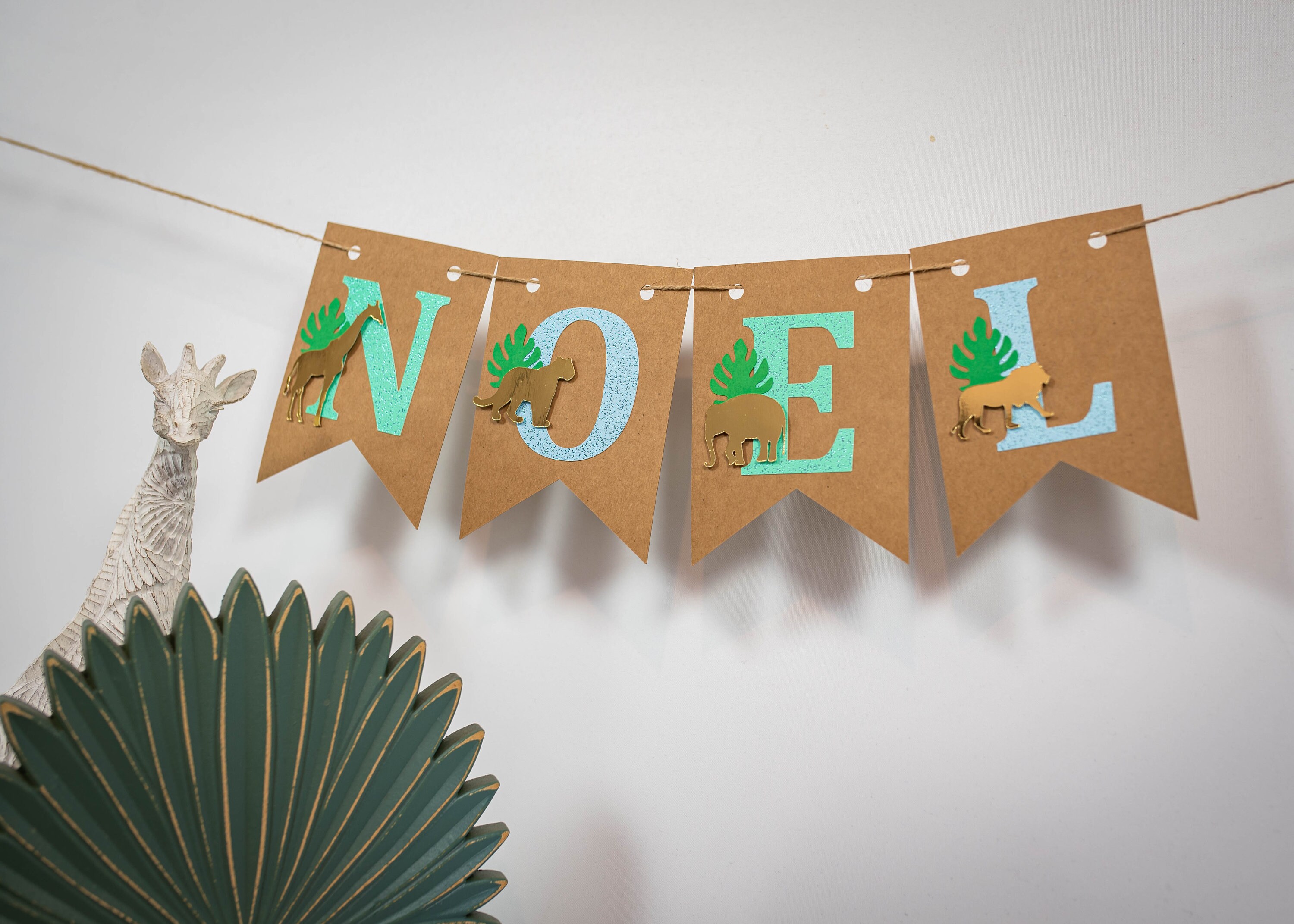 Personalised Banner With Blue and Green Letters Custom - Etsy