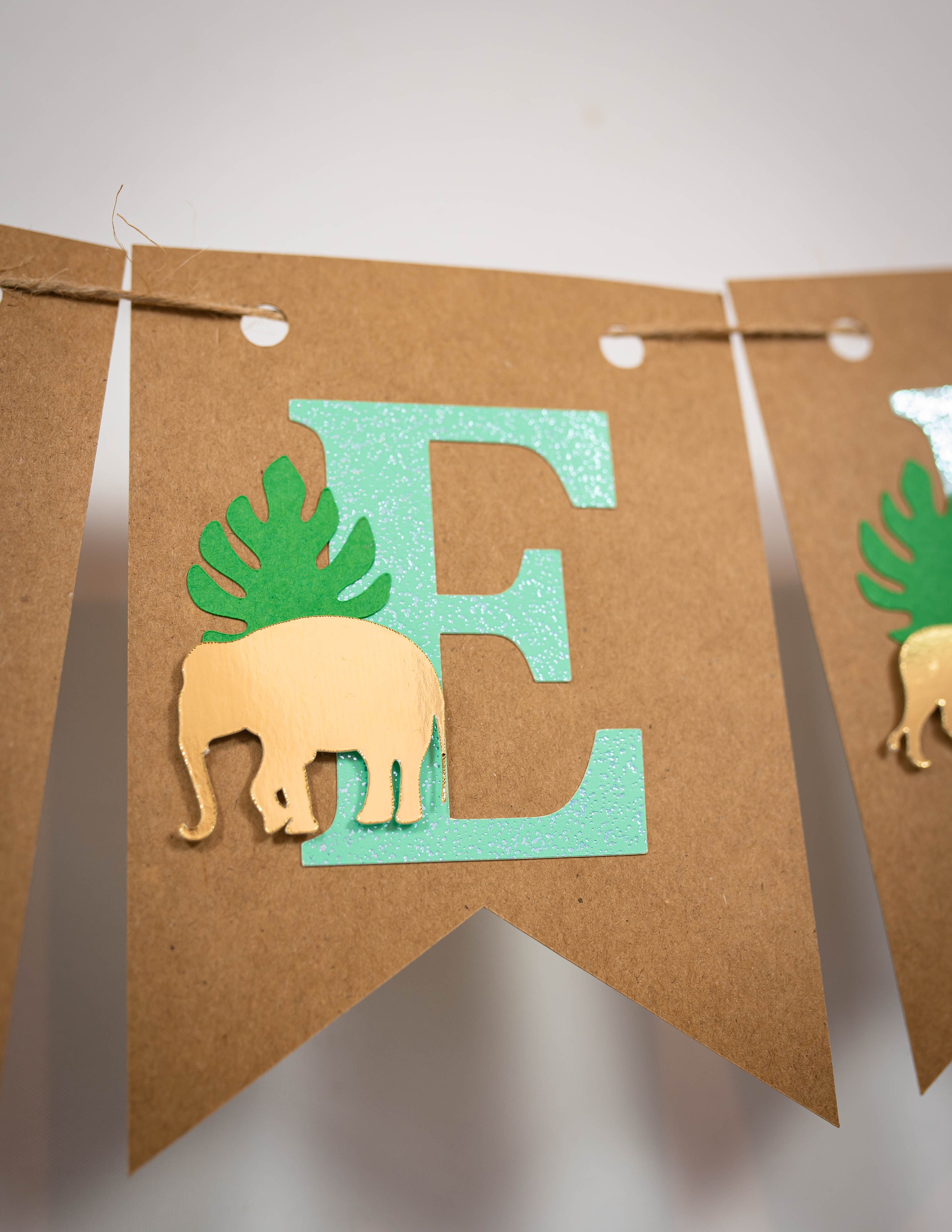 Personalised Banner With Blue and Green Letters Custom - Etsy