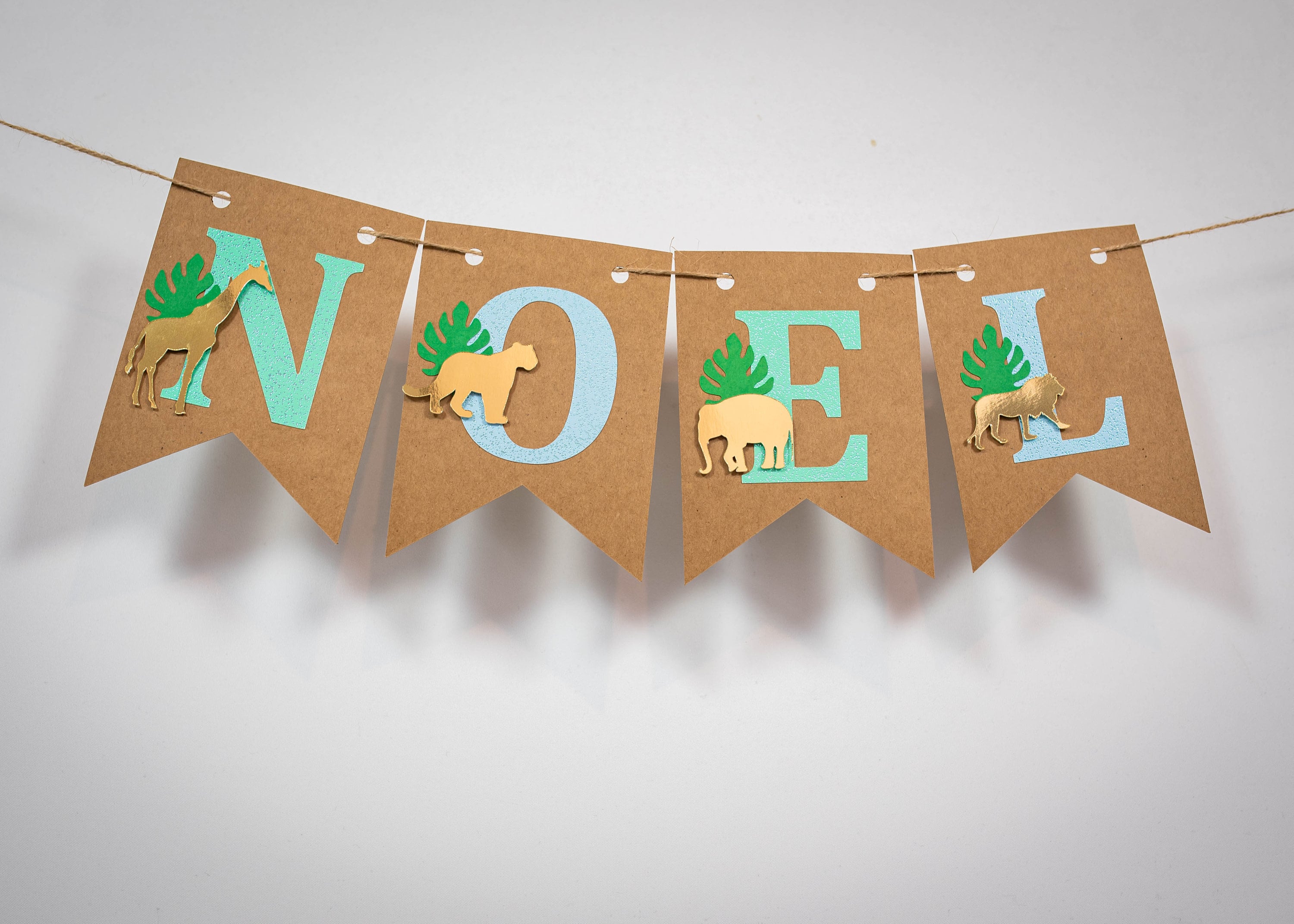 Personalised Banner With Blue and Green Letters Custom - Etsy