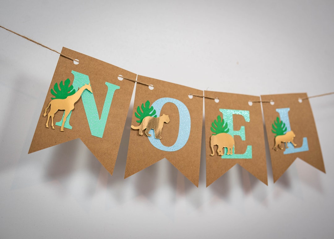 Personalised Banner With Blue and Green Letters Custom - Etsy