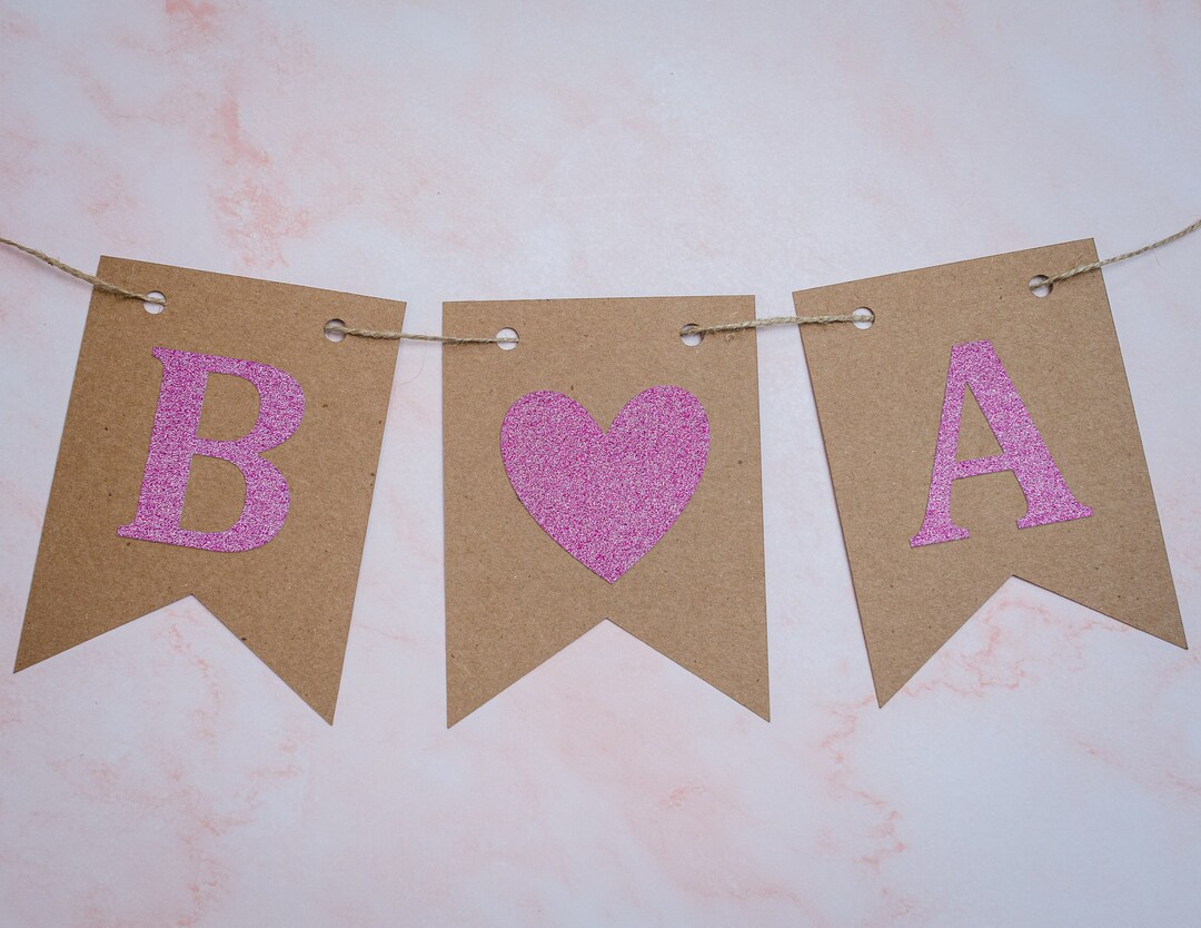 Personalised Banner, Pink Custom Bunting - Etsy