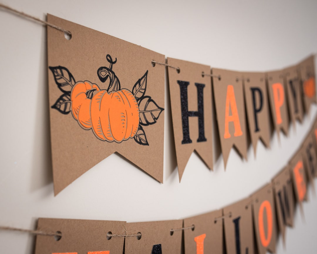 Custom Bunting, Halloween Banner, FREE Pumpkins - Etsy