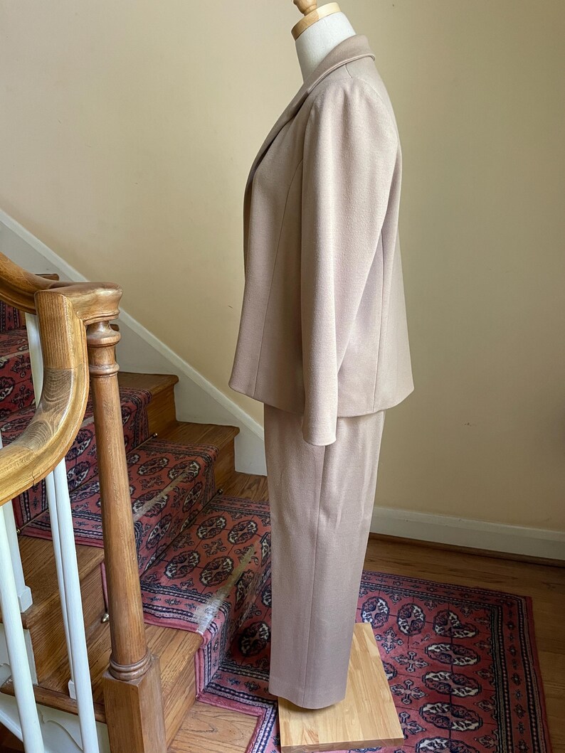 1980s Tan Pant Suit With Open Front Blazer Size Small to Medium ...