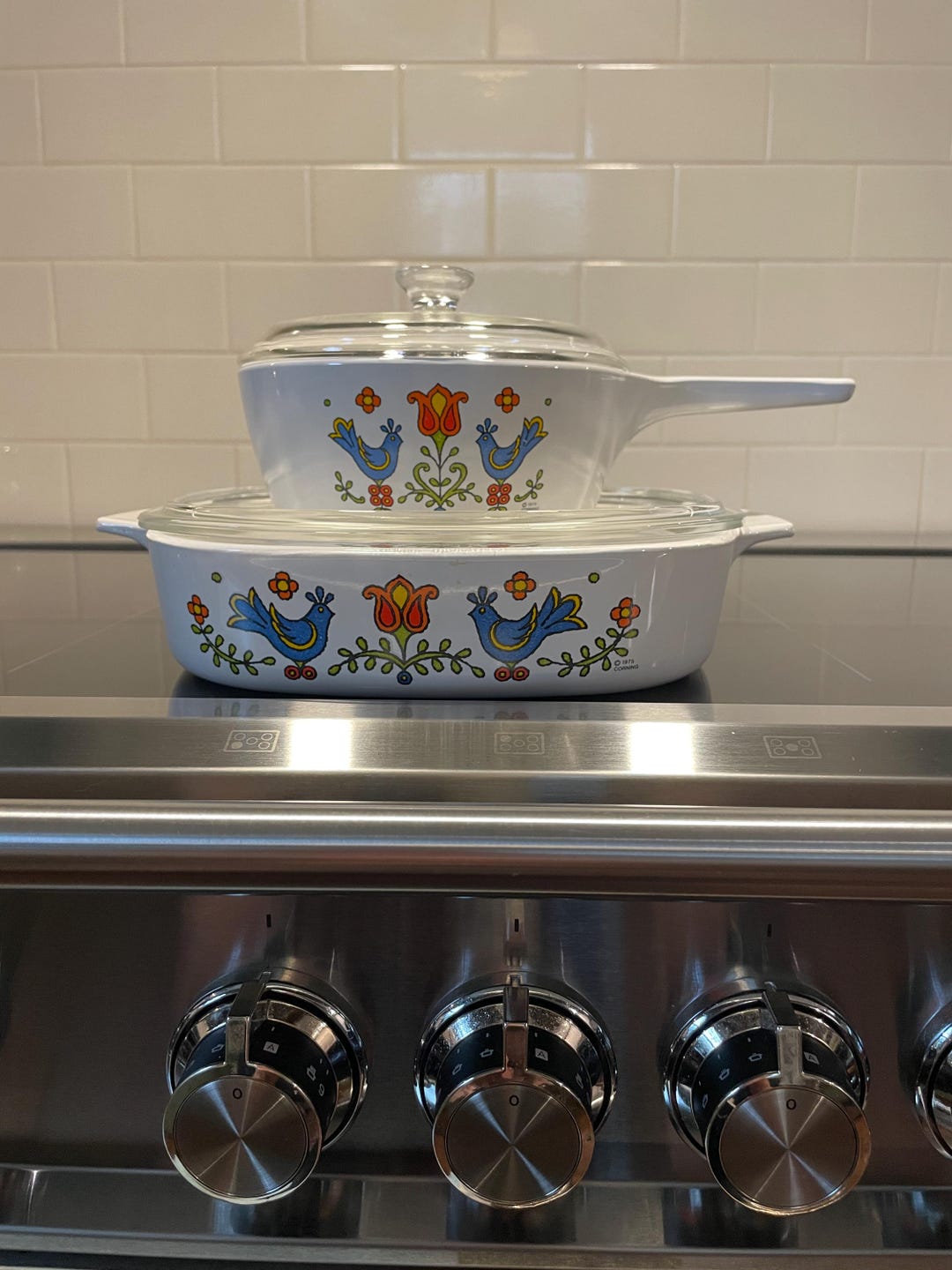 Darling Corning Ware Country Festival Cookware Two Piece Set | A-8-B 1. ...