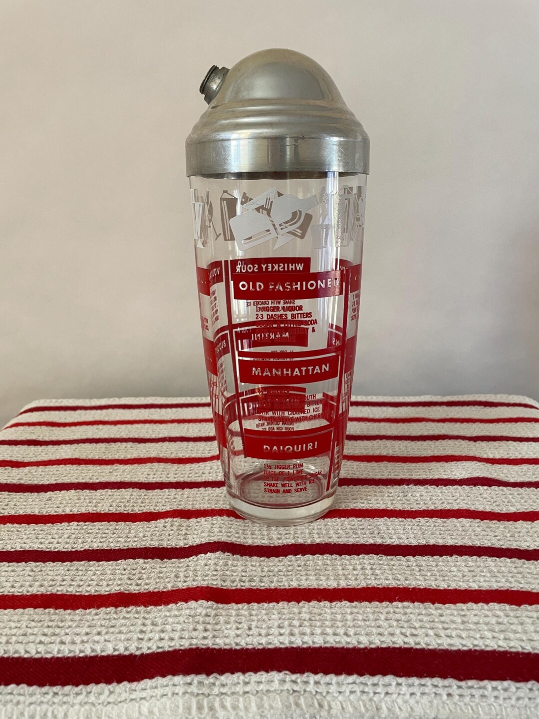 Fun MCM Cocktail Shaker With Drink Recipes | Vintage Mid Century ...