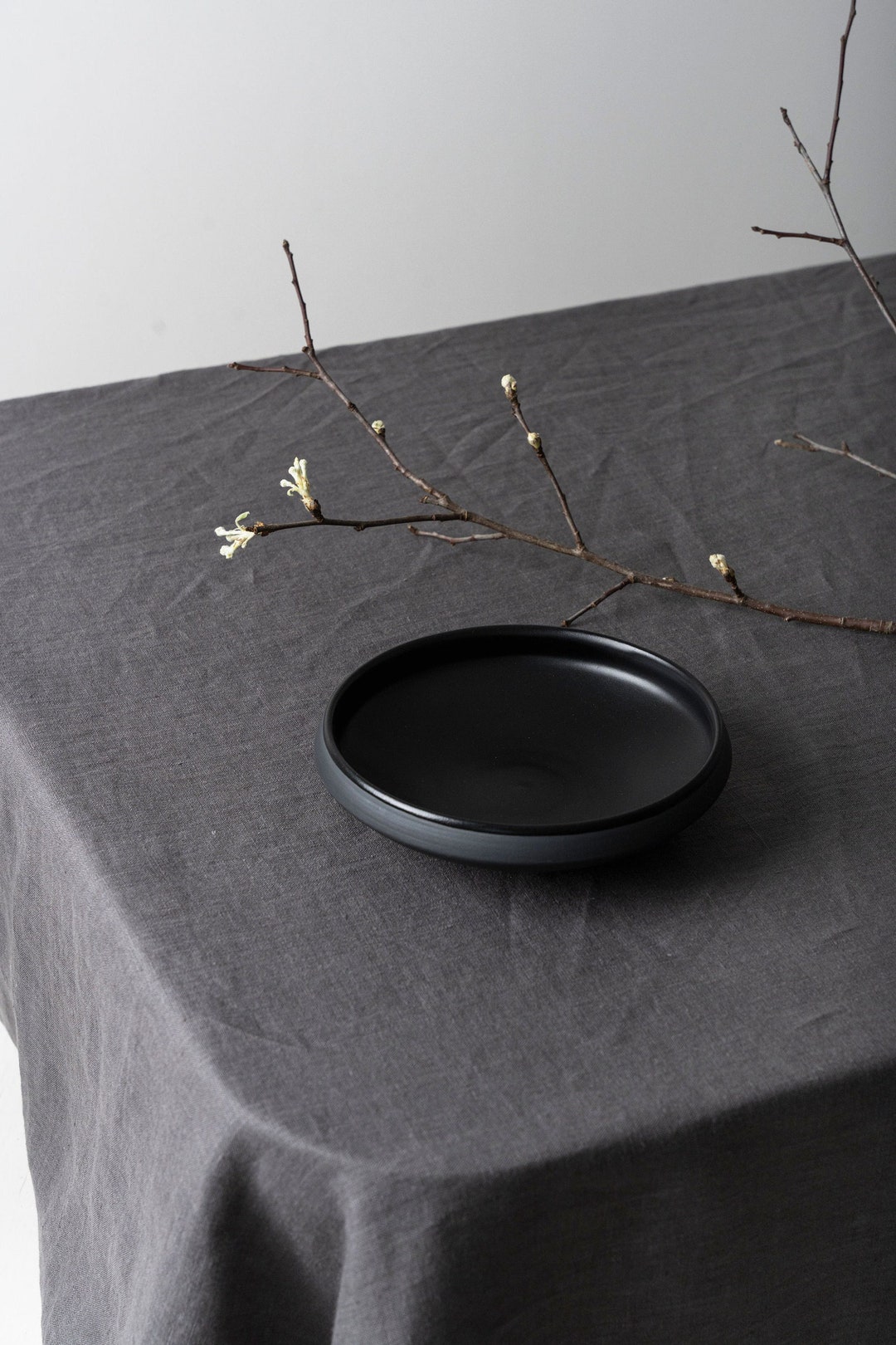 Stonewashed Linen Tablecloth: Modern Rustic Gray Table Linens - Etsy