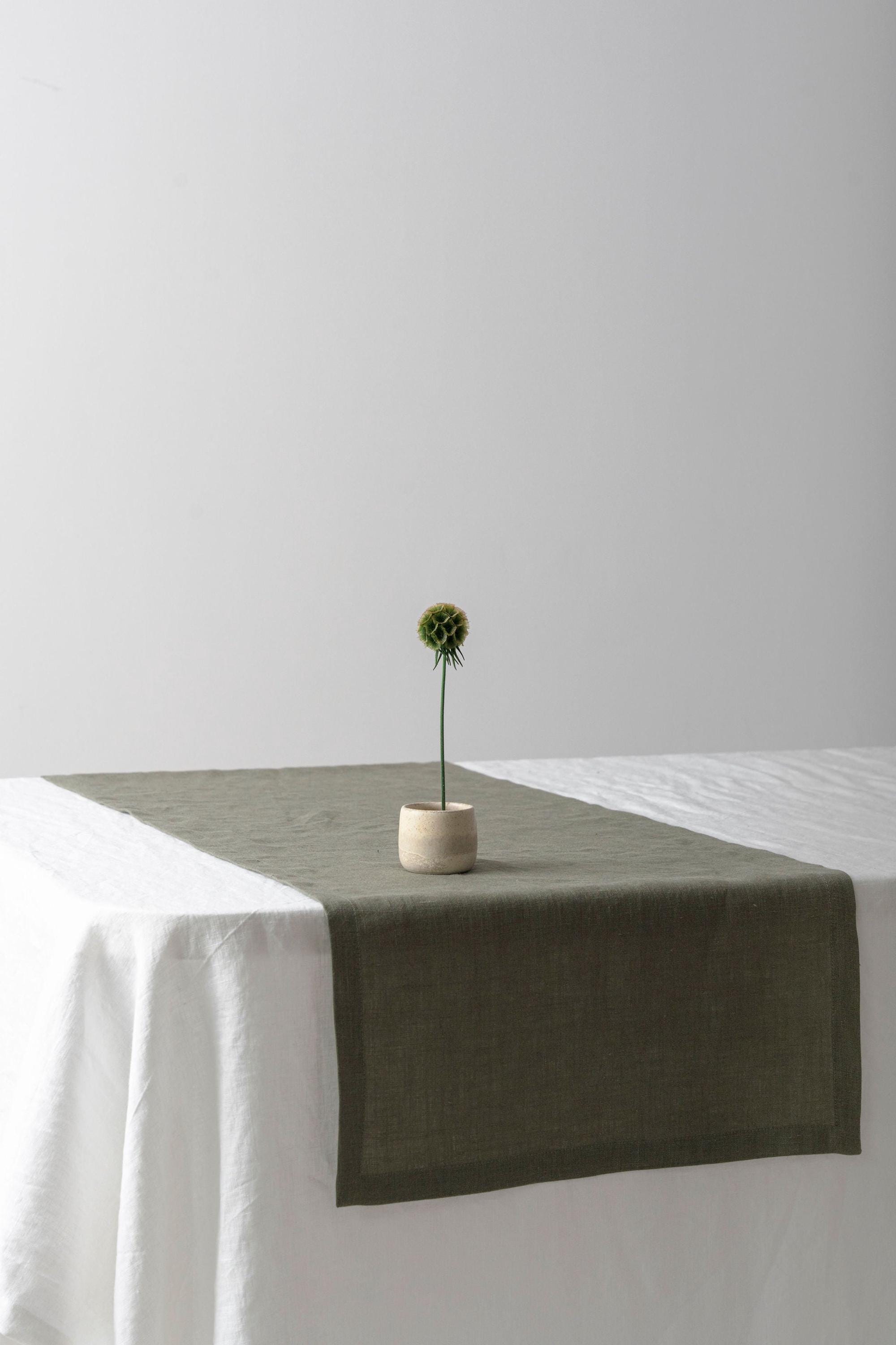 Handmade Linen Table Runner: Rustic Farmhouse Boho Decor - Etsy