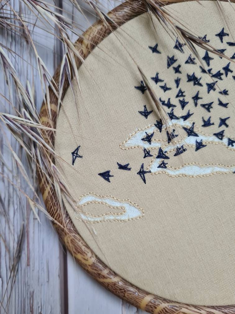5" Hand Embroidered Murmuration - Etsy