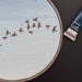 5 Hand Embroidered Birds in Flight - Etsy