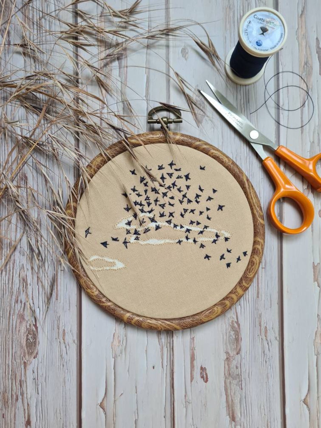 5" Hand Embroidered Murmuration - Etsy