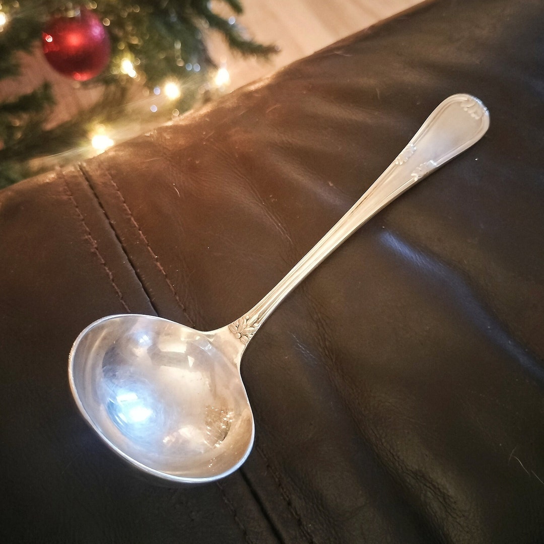 Antique Ladle, Pretty Silver Plated Sauce Spoon, Walker & Hall ...