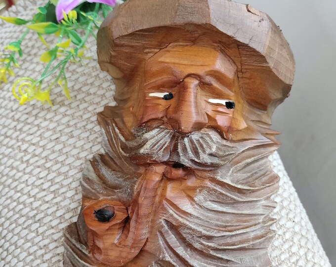Tree Spirit, Hand Carved Green Man, Face of the Forest, Nature Lover ...