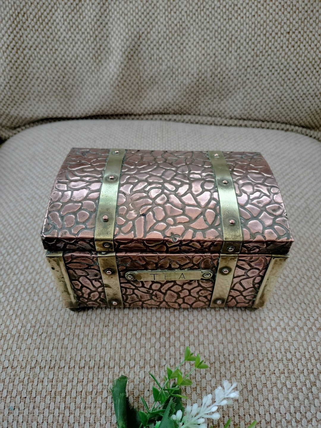 Antique Copper Tea Caddy, Gorgeous Arts and Crafts Kitchen Storage - Etsy