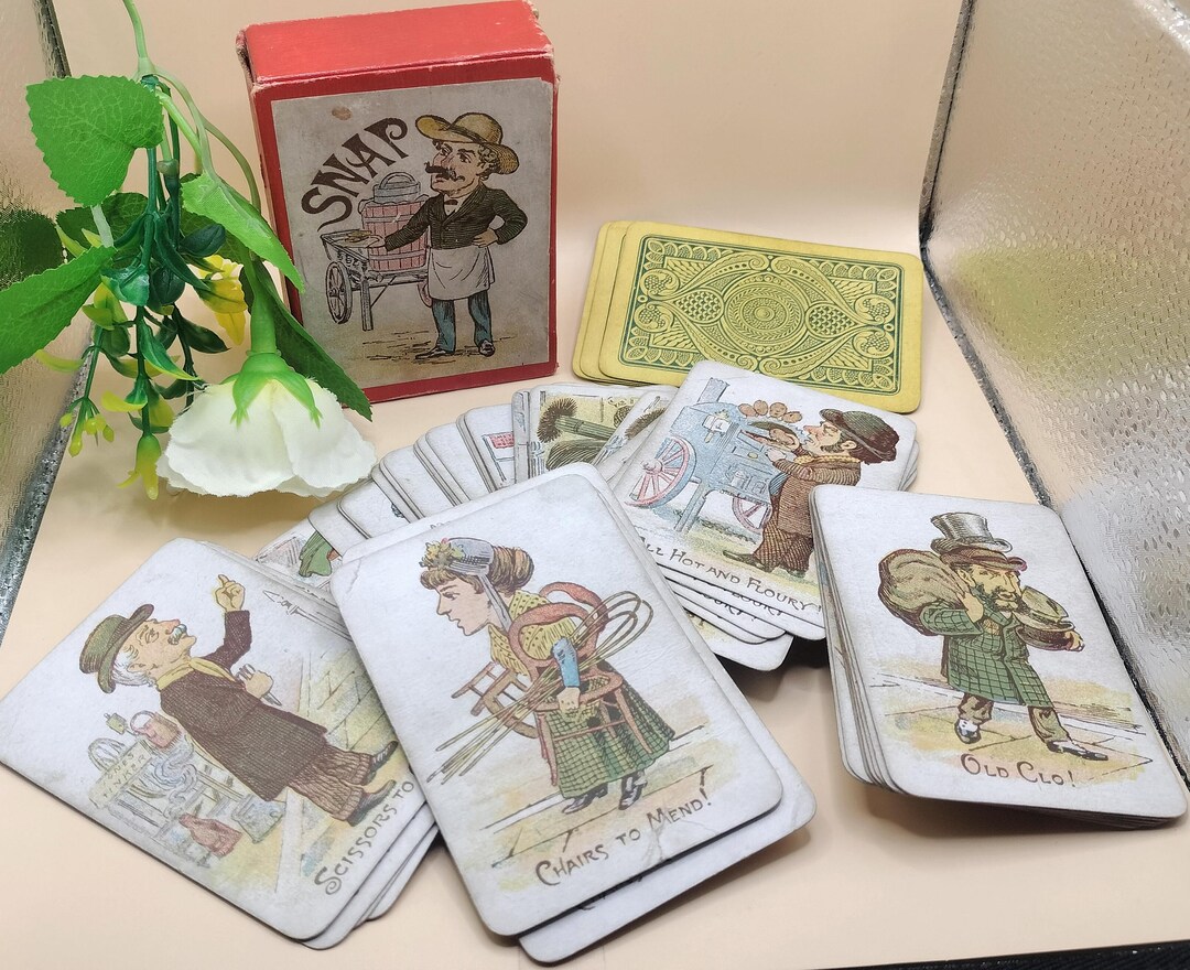Vintage Snap Cards, Full Set in Original Box, Victorian Cartoon Images ...