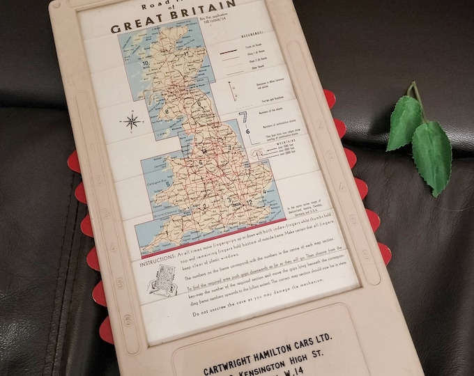 1960s Auto-mapic, Vintage Road Map of Great Britain, Cased Changing ...