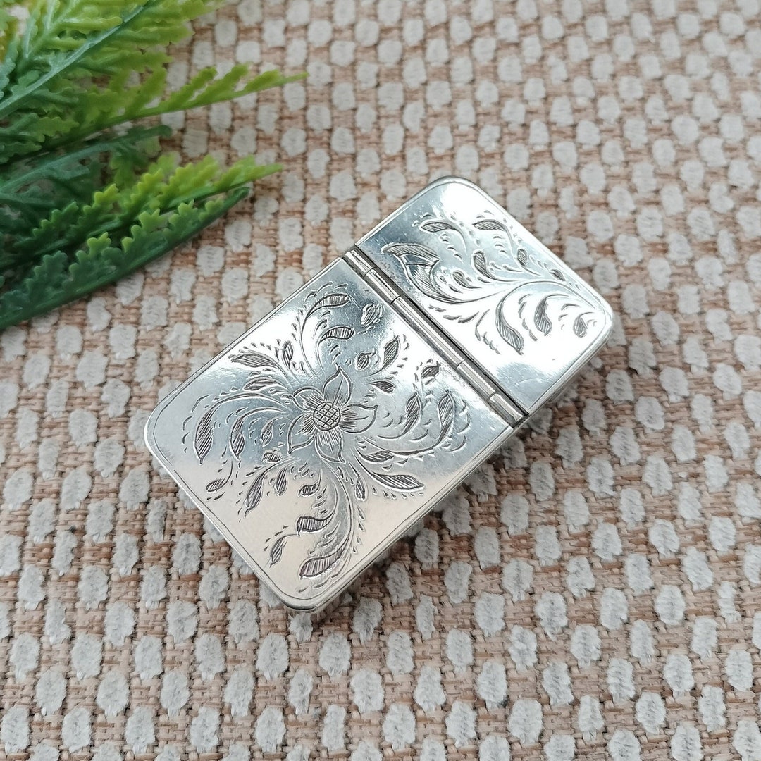 Combination Vesta, Antique Match Safe & Cheroot Cutter, Chased Silver Plate - Etsy