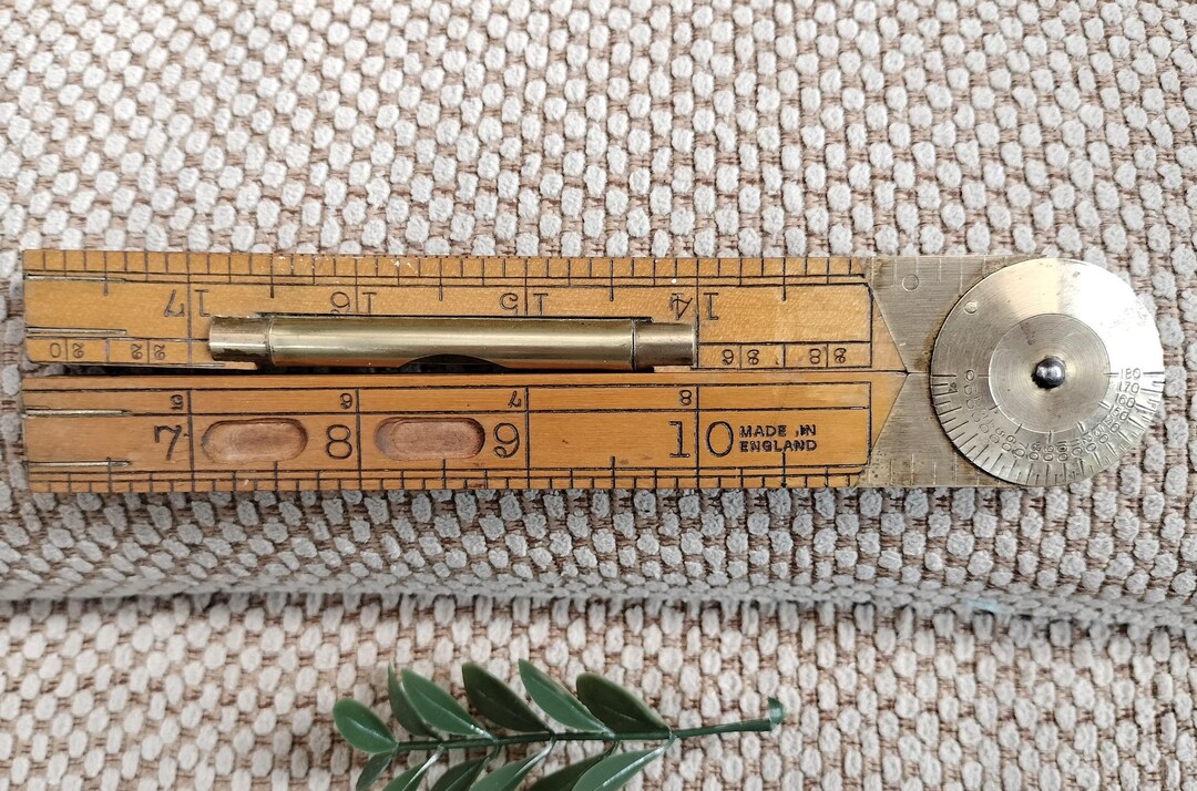 Combination Ruler & Level With Built in Angle Finder, Vintage English ...