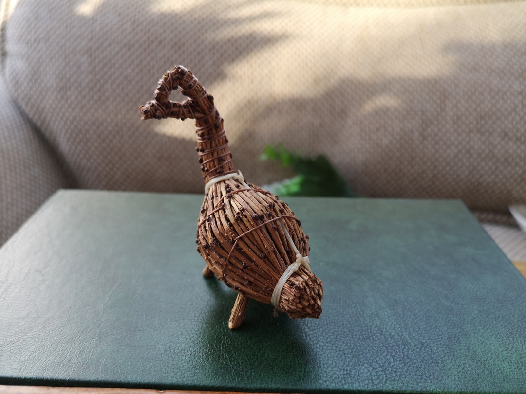 Wooden Goose, Mini Twig Decoy, Traditionally Made by the Cree Indians ...