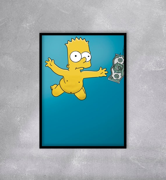 Bart Simpson x Nirvana Nevermind Poster Print POP Culture | Etsy