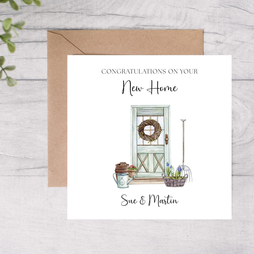 Personalised New Home Card for A Couple - Congratulations Housewarming ...