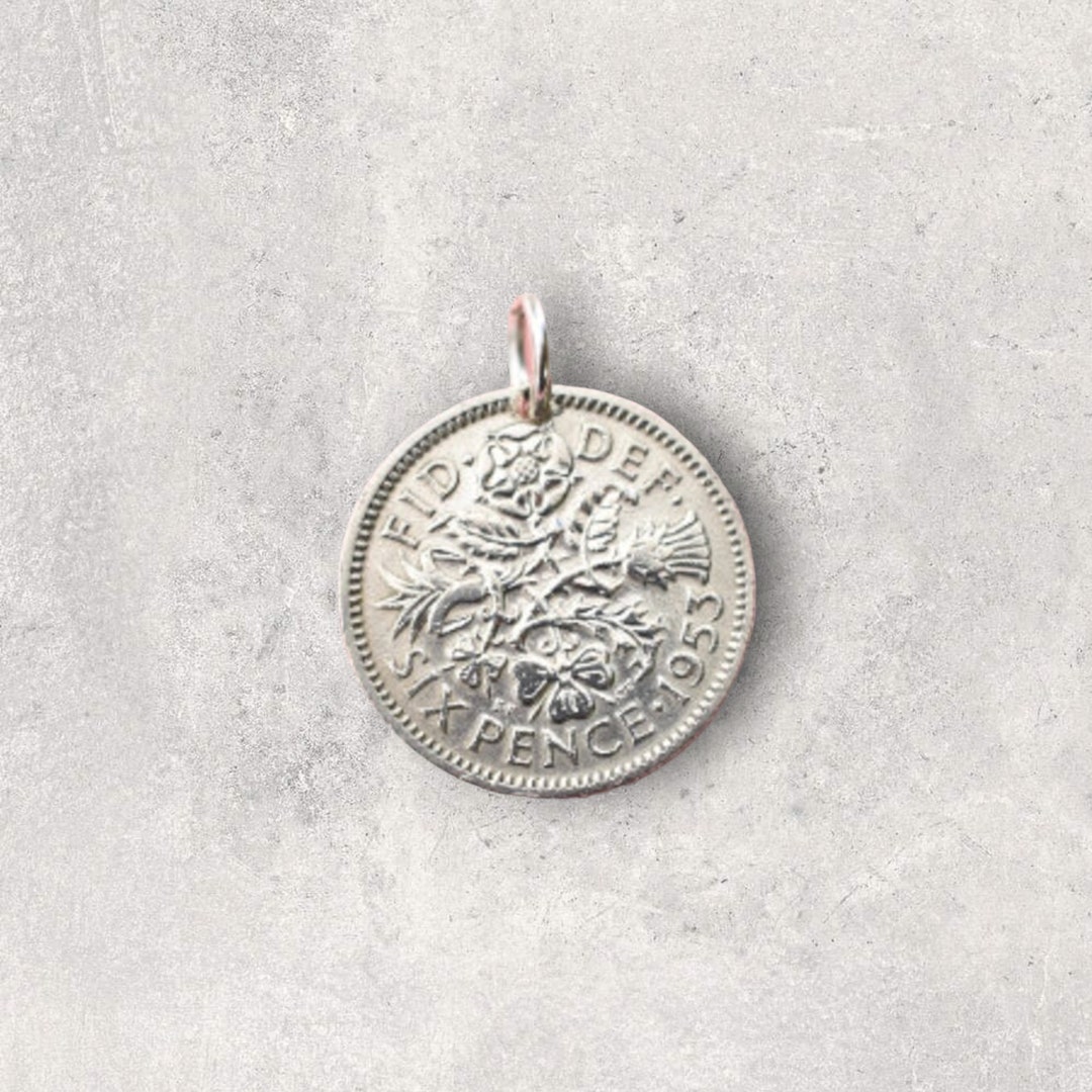 Wedding Bouquet Charm - Sixpence for Bride - Good Luck Bride Wedding ...