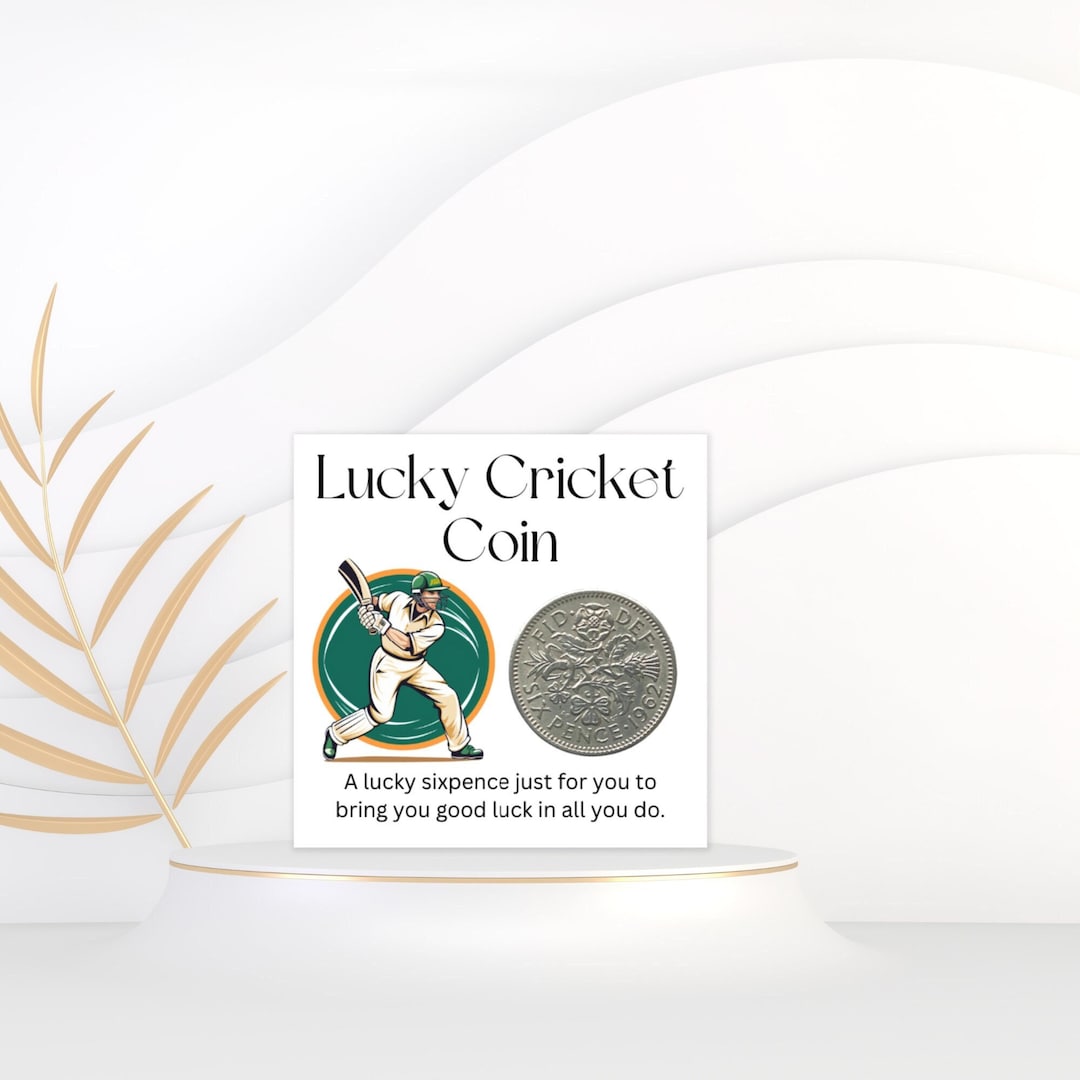 Cricket Gift for Him Her - Lucky Sixpence Coin - Cricket Player ...