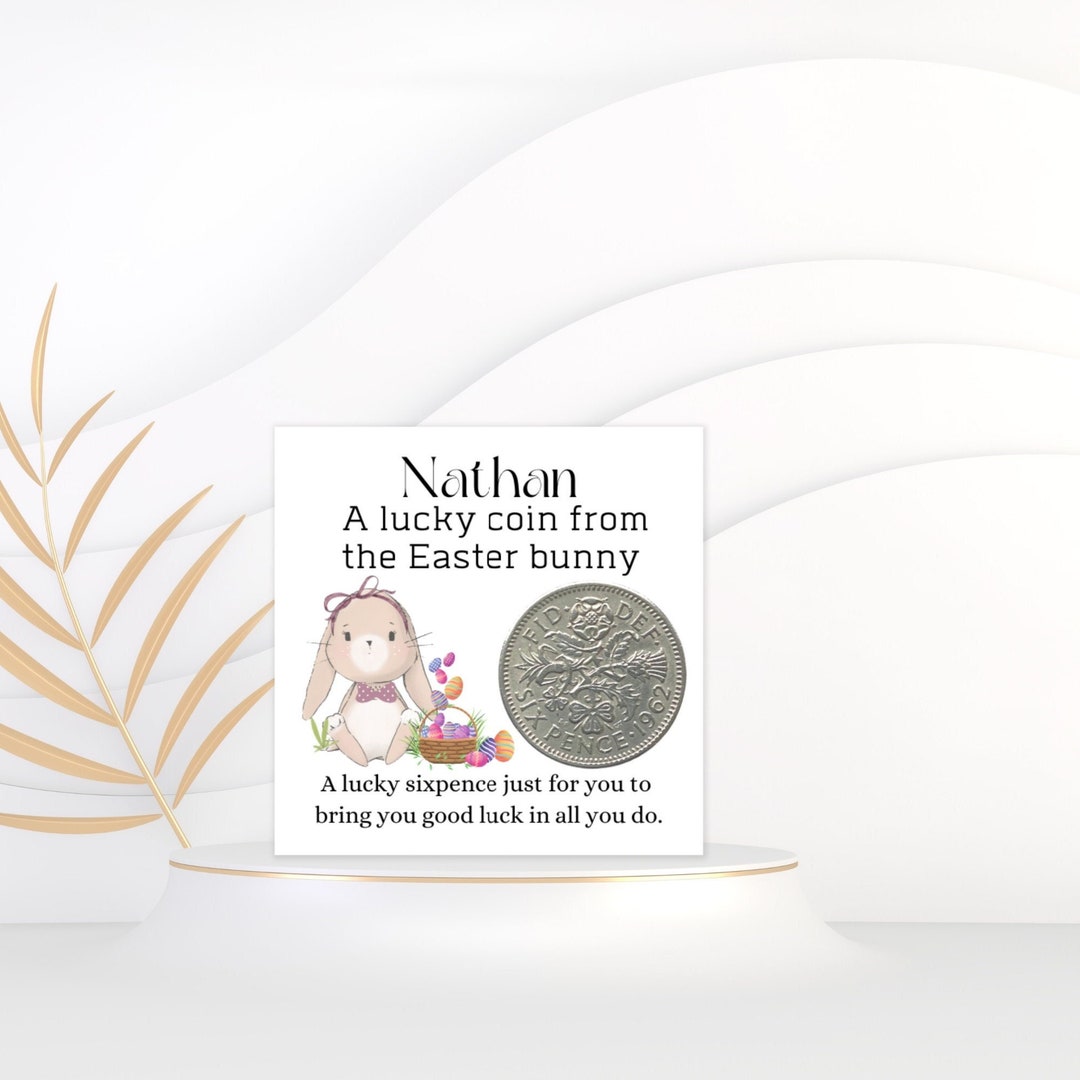 Easter Gift From Easter Bunny Lucky Sixpence Coin - Etsy